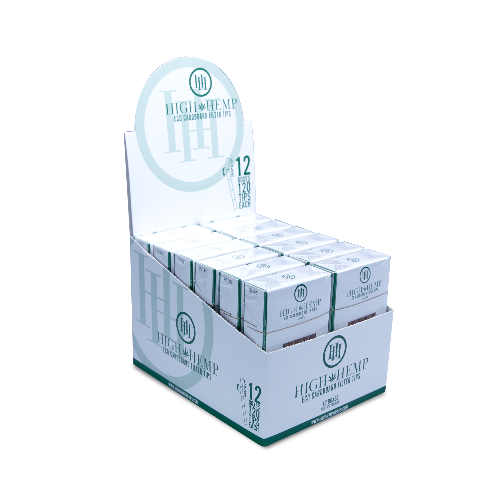 Eco Cardboard Filter Tips — 100% Recycled, 120 Tips per Box – High Hemp ...